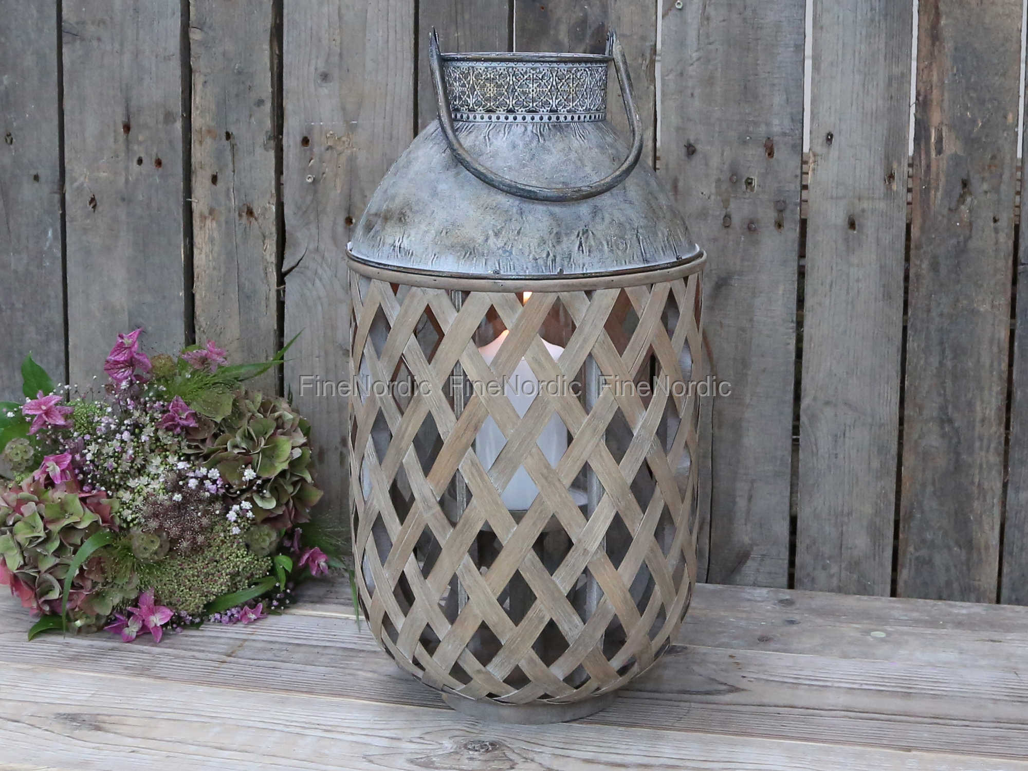 Chic Antique Franz. Laterne Bambus Natur Chic Antique Franz. Laterne Bambus Natur