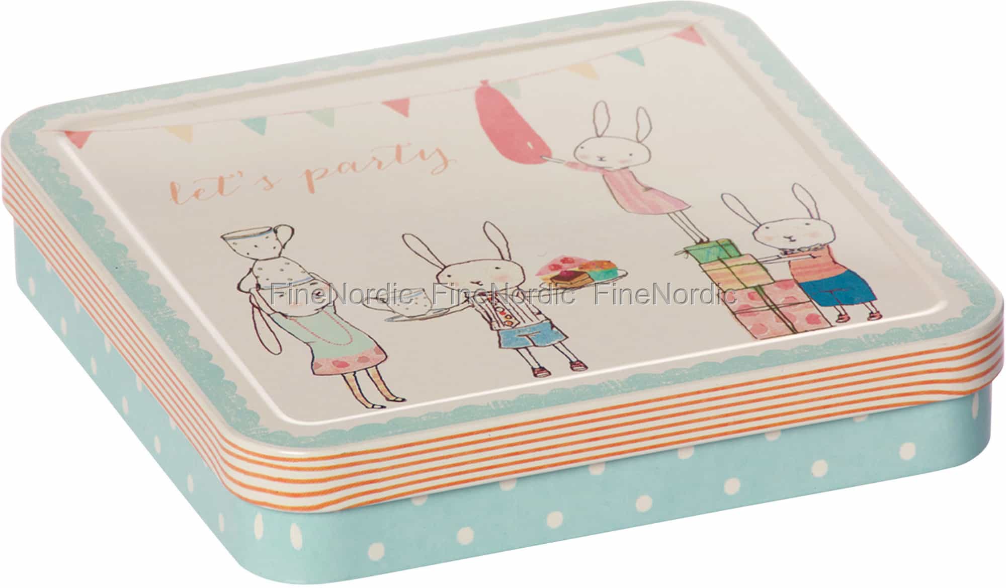 Maileg Metallschachtel - Let's Party - Blau