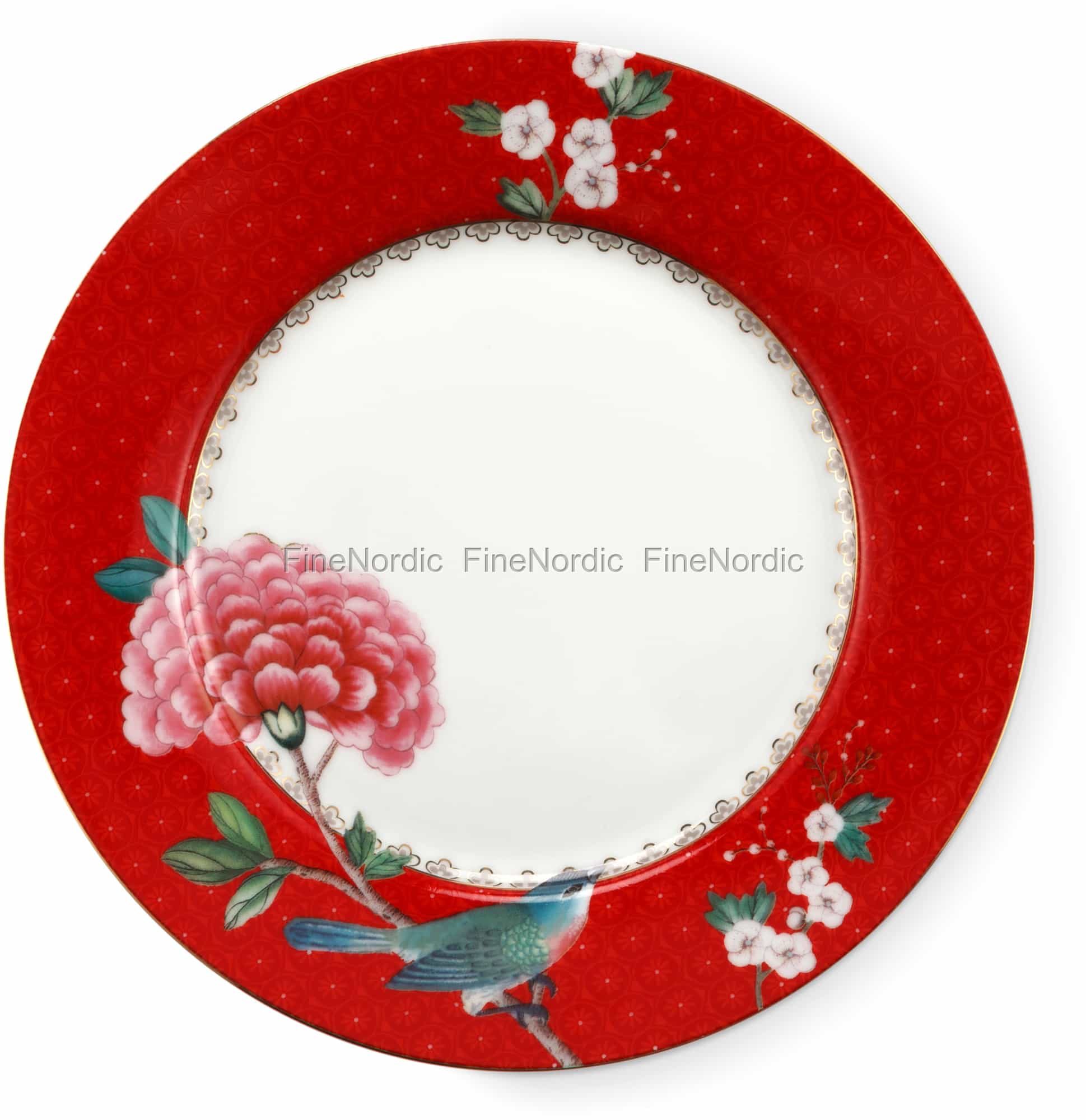 Pip Studio Teller Blushing Birds Red 21 cm