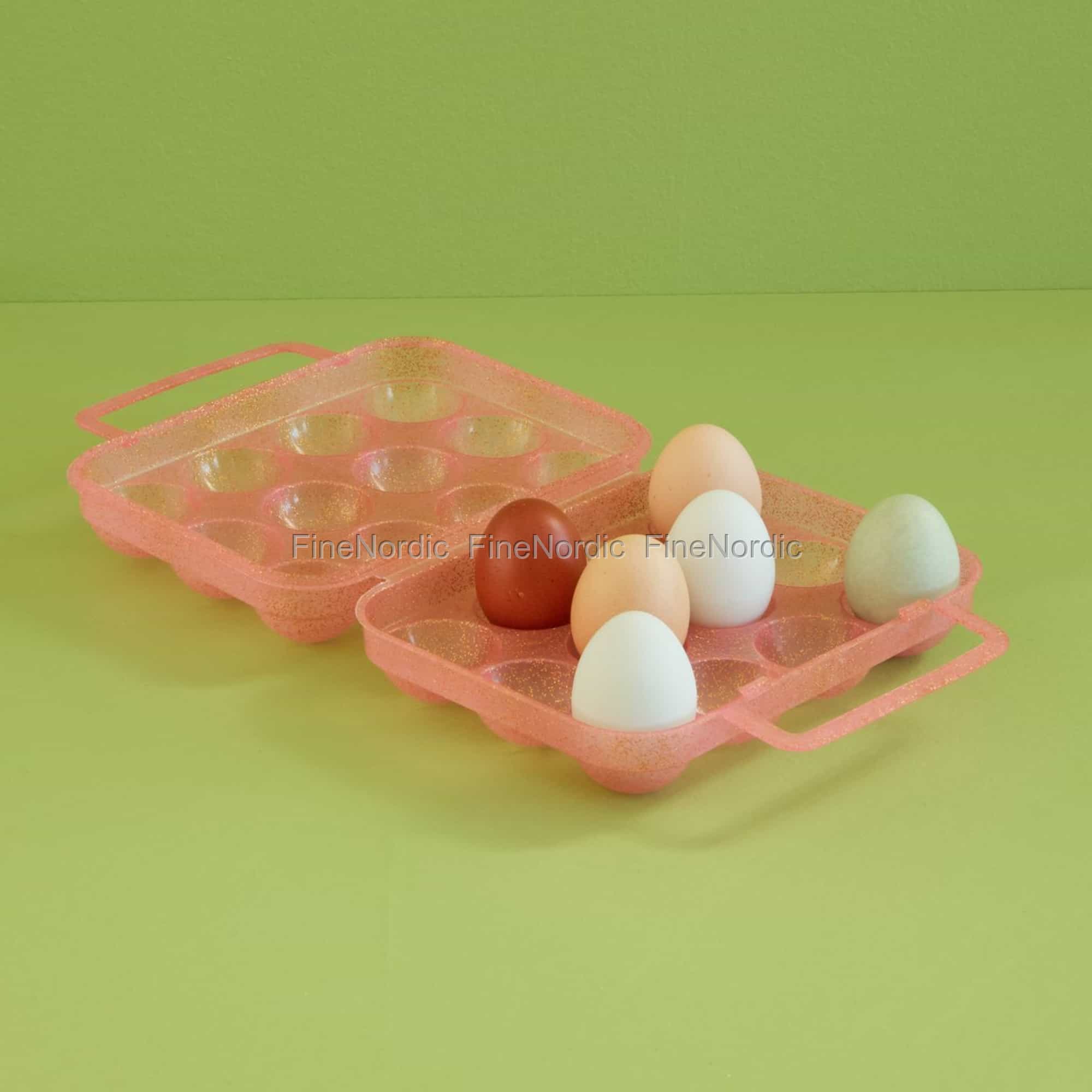 Rice Eierbehälter für 12 Eier - Glitter - Rosa