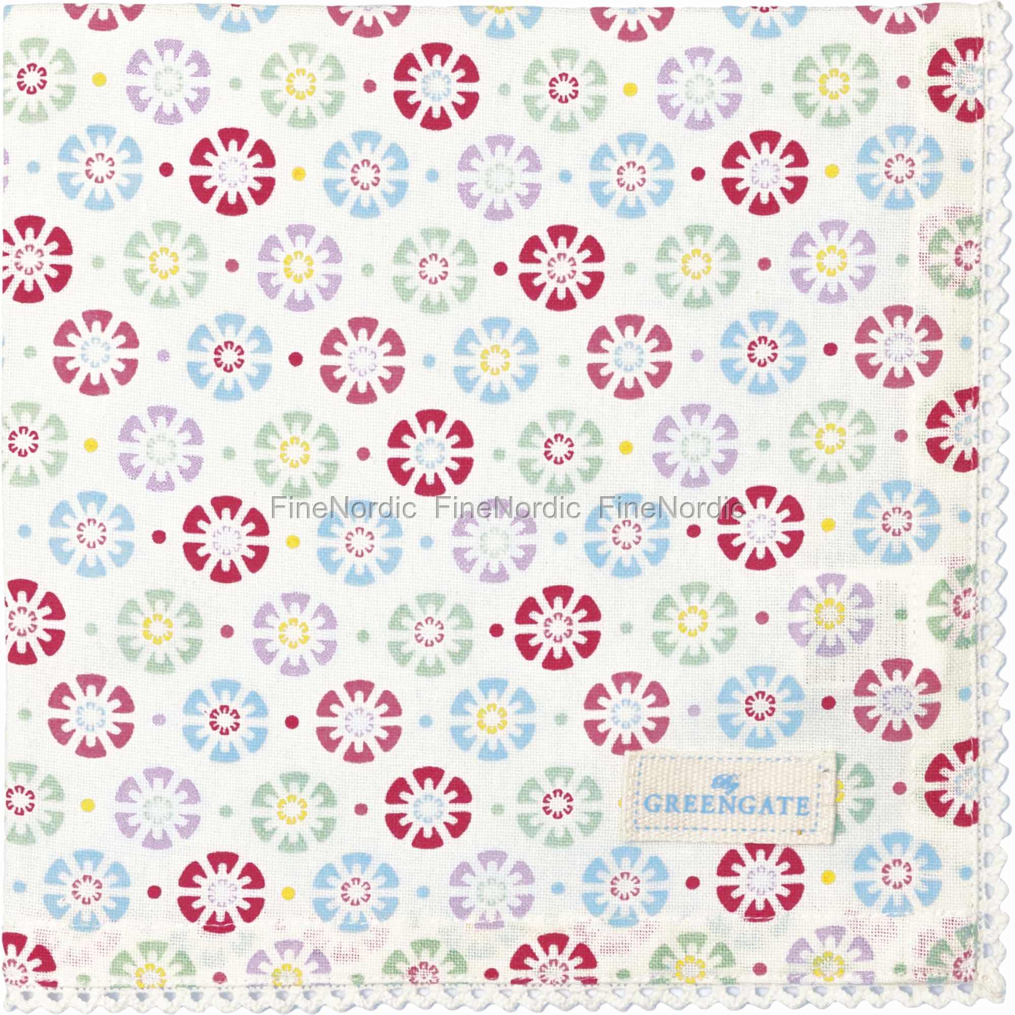 GreenGate Stoffserviette mit Spitze Rike White
